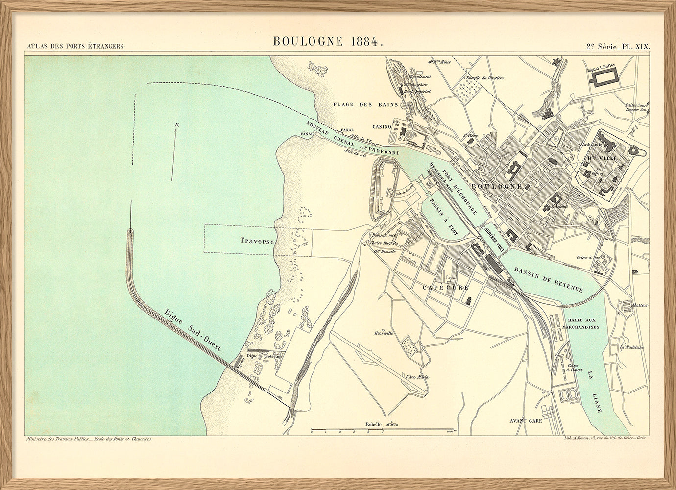 Vintage City Map - Boulogne 1884 – The Dybdahl Co.