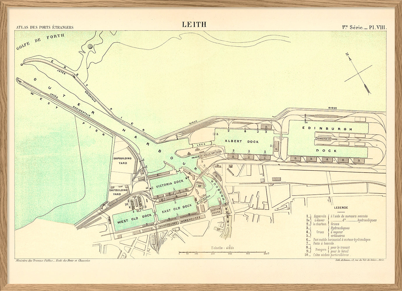 Vintage City Map - Leith harbour, Edinburgh, 1884 – The Dybdahl Co.