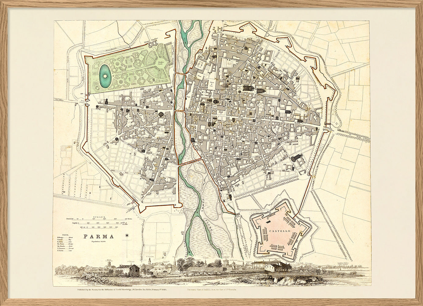 Vintage city map of Parma – The Dybdahl Co.