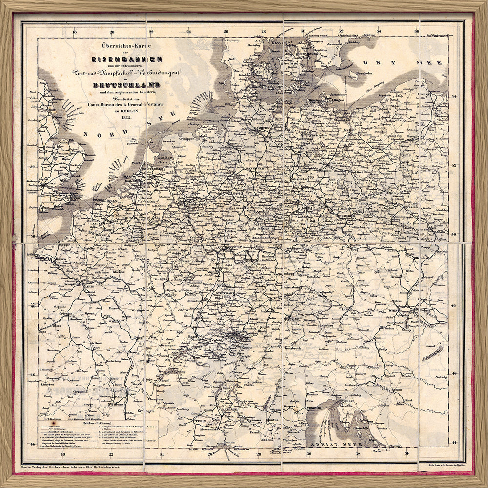 Vintage Atlas Map of Germany's Railroads – The Dybdahl Co.